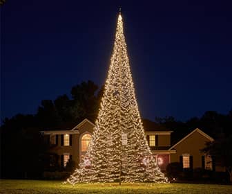 Fairybell Towering Flagpole LED Christmas Tree - 33 Feet Tall / 8,000 ...