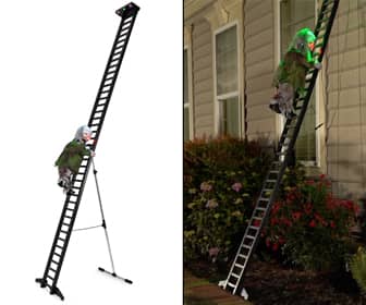 Gigantic 10 Ft Outdoor Animatronic Ladder-Climbing Zombie | The Green Head