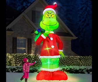 Gigantic 19 Ft Tall Inflatable Grinch | The Green Head