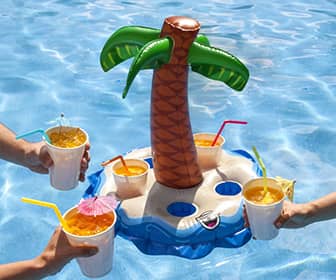 Inflatable Palm Tree Island Beverage Float | The Green Head