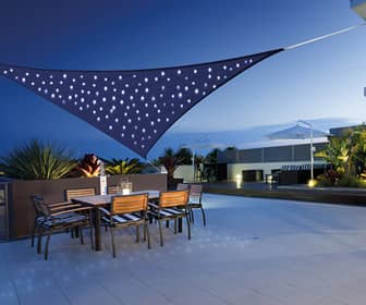 LED Starry Night Triangle Sun Shade Canopy | The Green Head