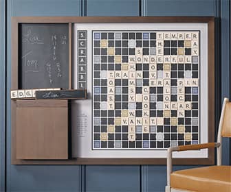 Oversized Wall Scrabble Game - Solid Wood Frame and Magnetic Tiles ...