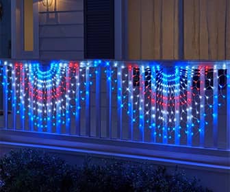 Patriotic LED Light Show Bunting | The Green Head