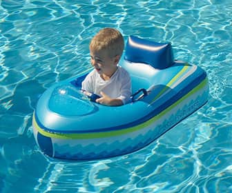 Remote Control Motorized Baby / Toddler Runner Boat | The Green Head