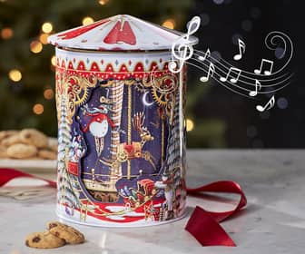 Rotating Musical Carousel Cookie Tin | The Green Head