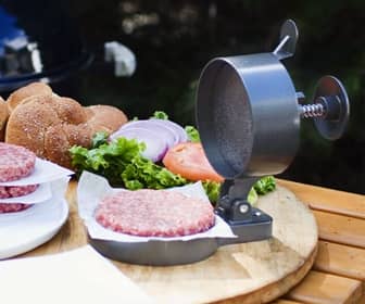 Spring-Loaded Hamburger Patty Press - Make Perfect Patties Every Time ...
