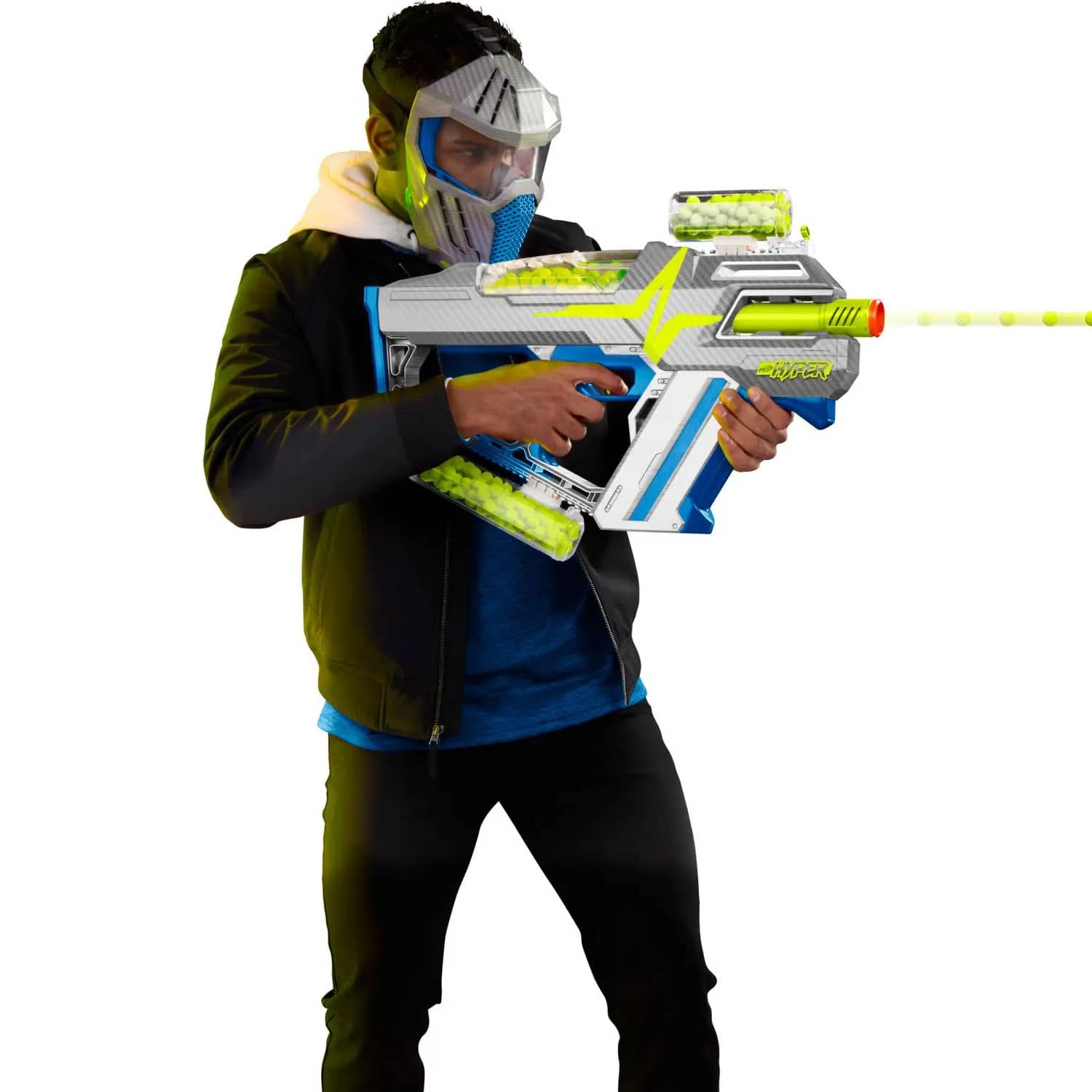 Nerf Hyper Gun Gel Blaster Pistol NERF Hyper Mach 100 Fully Motorized ...