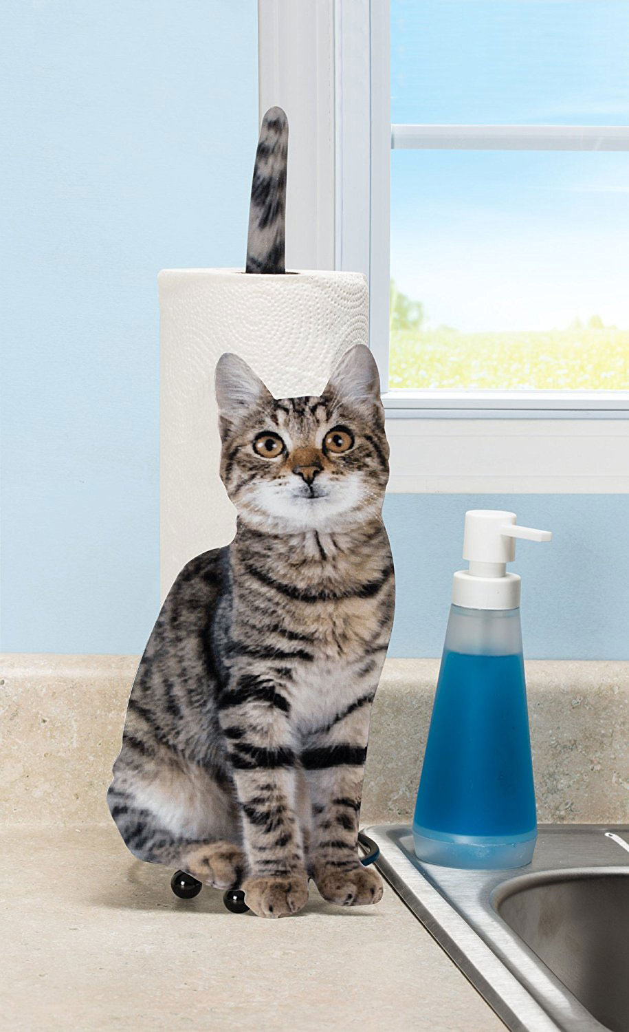 Photorealistic Cat Toilet Paper Paper Towel Holder The Green Head