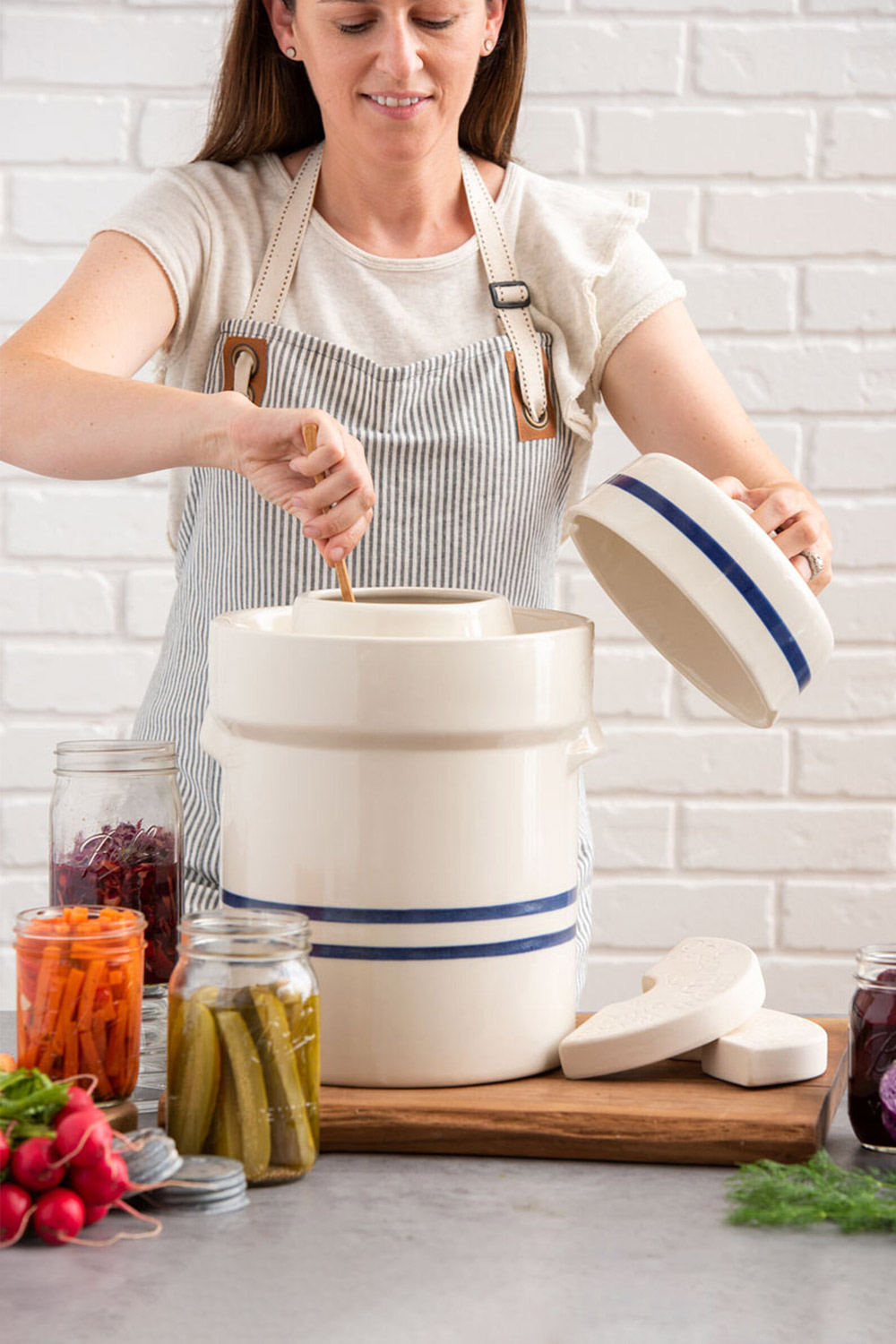All-in-One Fermentation Crock Kit - Make Pickles, Sauerkraut, and More