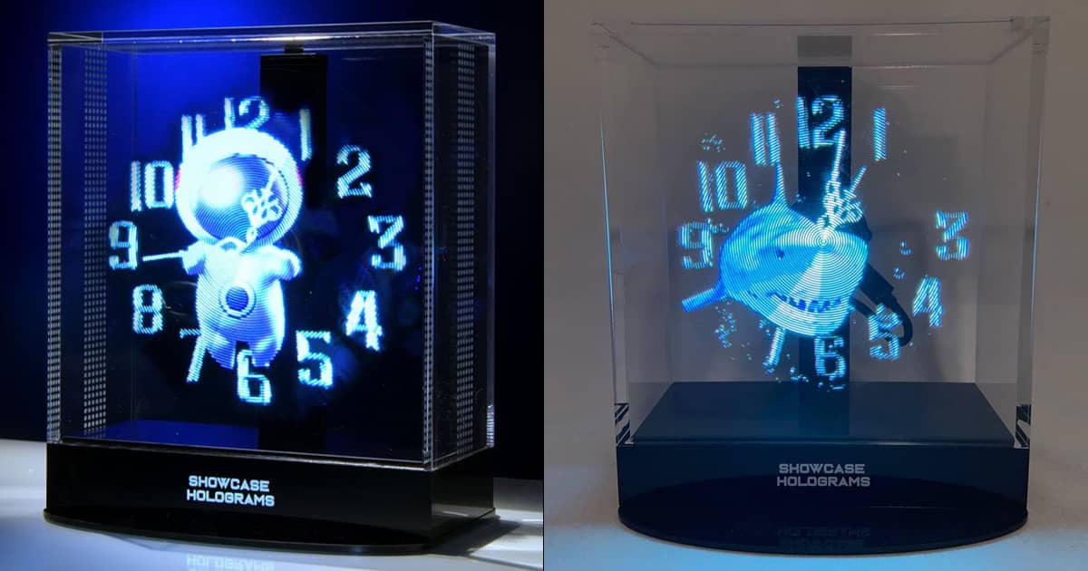 3D Hologram Analog Clock | The Green Head
