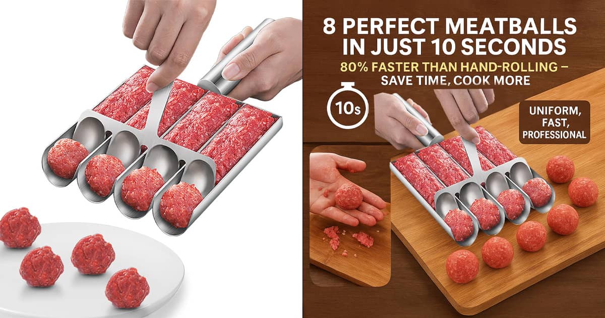 4-in-1 Stainless Steel Meatball Maker | The Green Head
