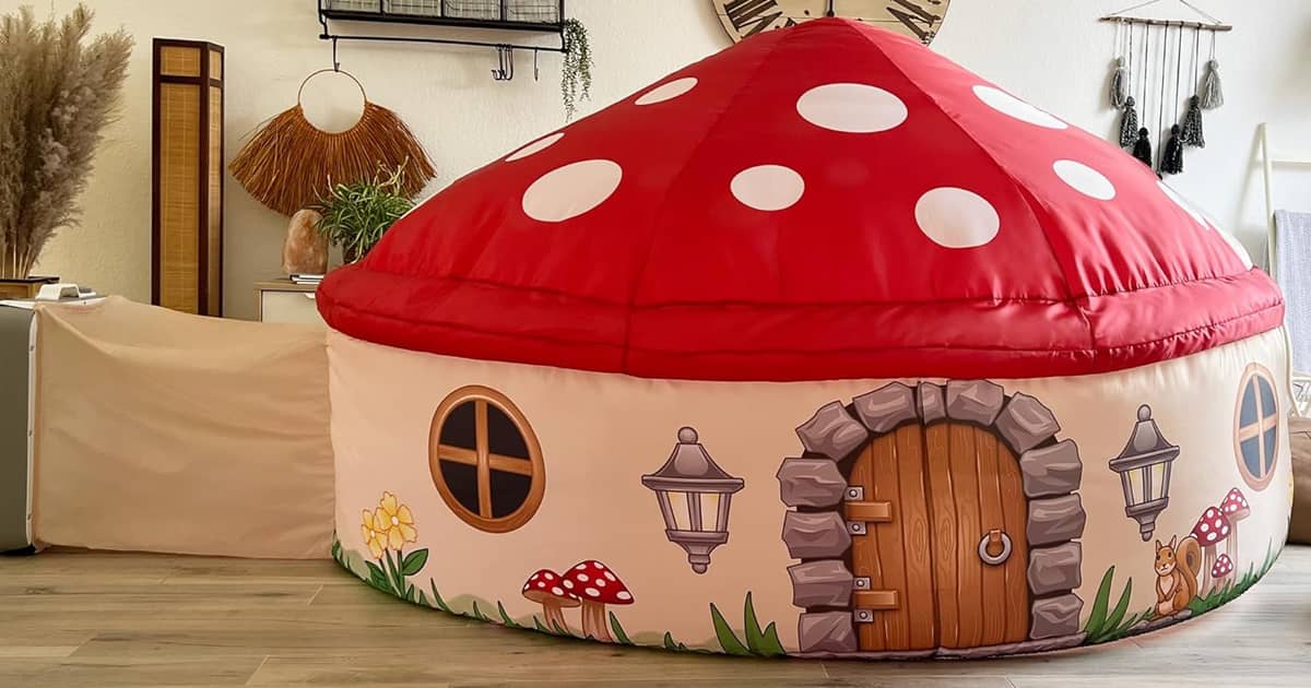 AirFort Mushroom House - Whimsical Inflatable Fort | The Green Head