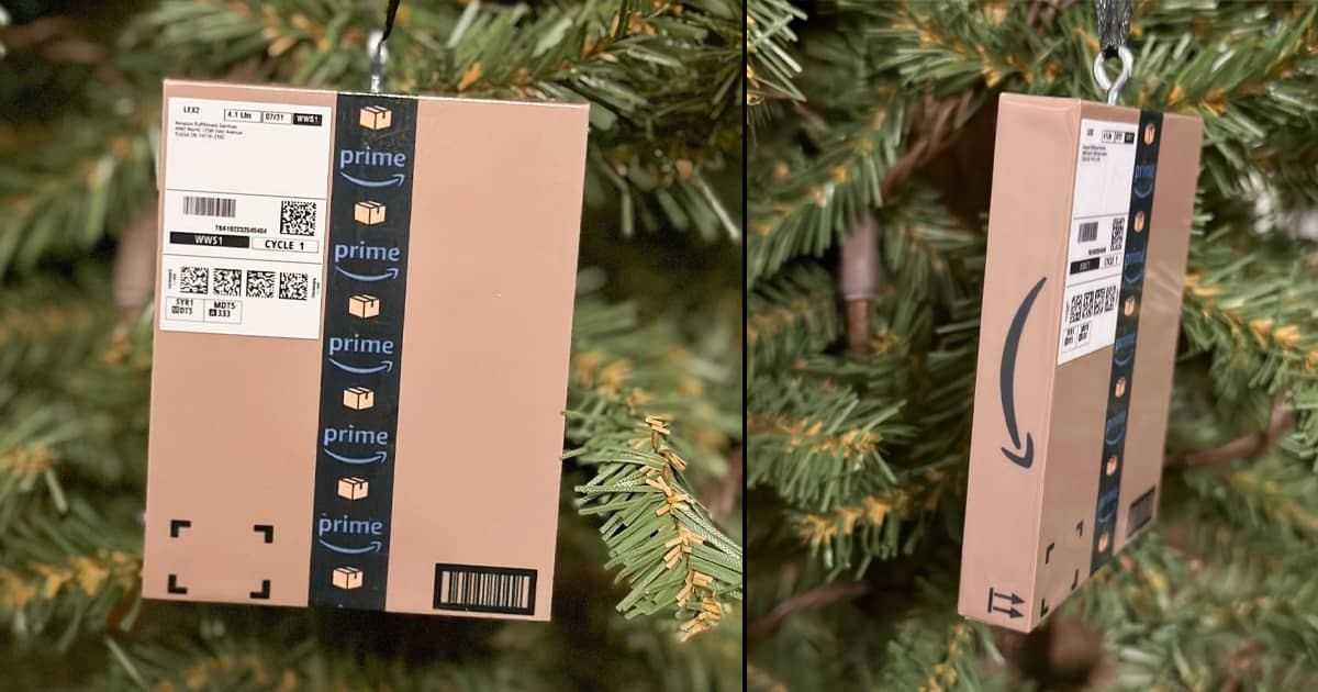 Amazon Shipping Box Christmas Ornament | The Green Head