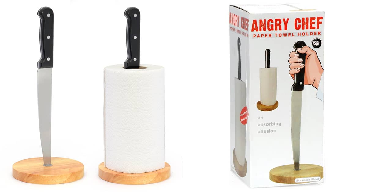 Angry Chef - Kitchen Knife Paper Towel Holder | The Green Head