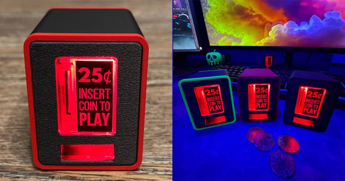 Arcade Insert Coin Cube - Lights Up and Plays Sounds | The Green Head