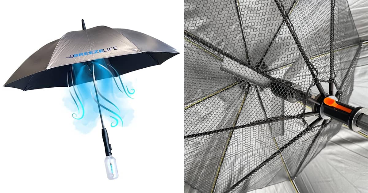 Breeze Life - UV Umbrella with Built-In Cooling Fan and Mist Spray ...