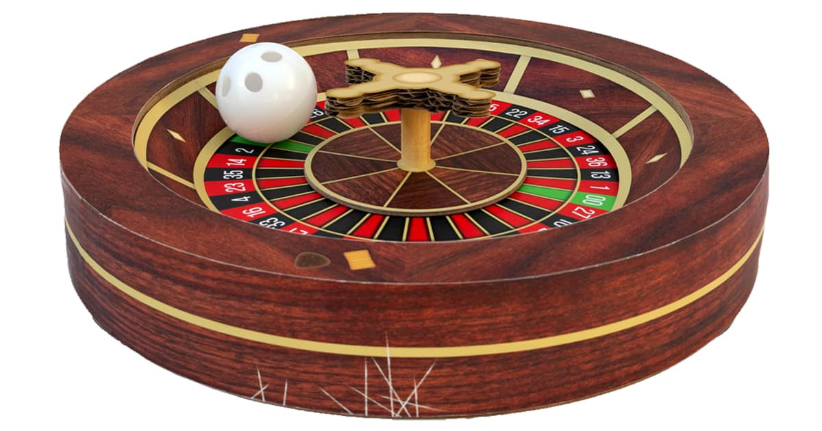 Casino Roulette Wheel Cardboard Cat Scratcher Toy | The Green Head