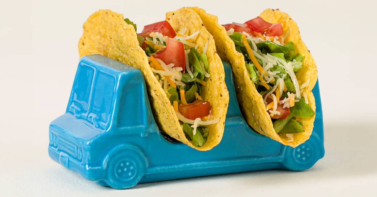 Ceramic Taco Truck Taco Shell Holder | The Green Head