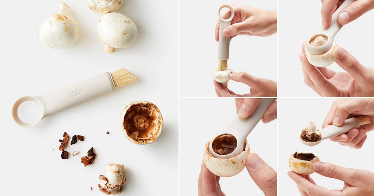 Chef'n ShroomBroom - Mushroom Cleaning Brush and Corer | The Green Head