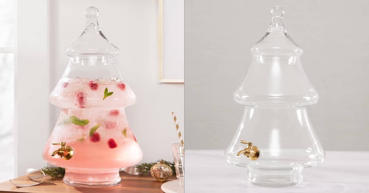 Christmas Tree Glass Drink Dispenser | The Green Head