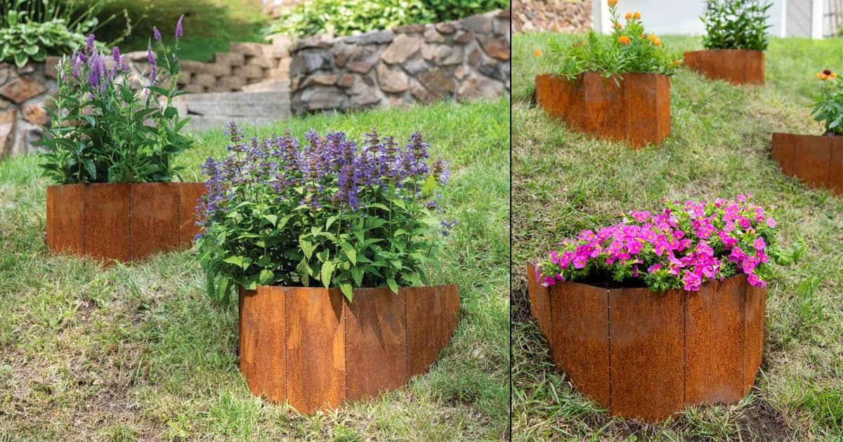 Corten Steel Hillside Planters | The Green Head