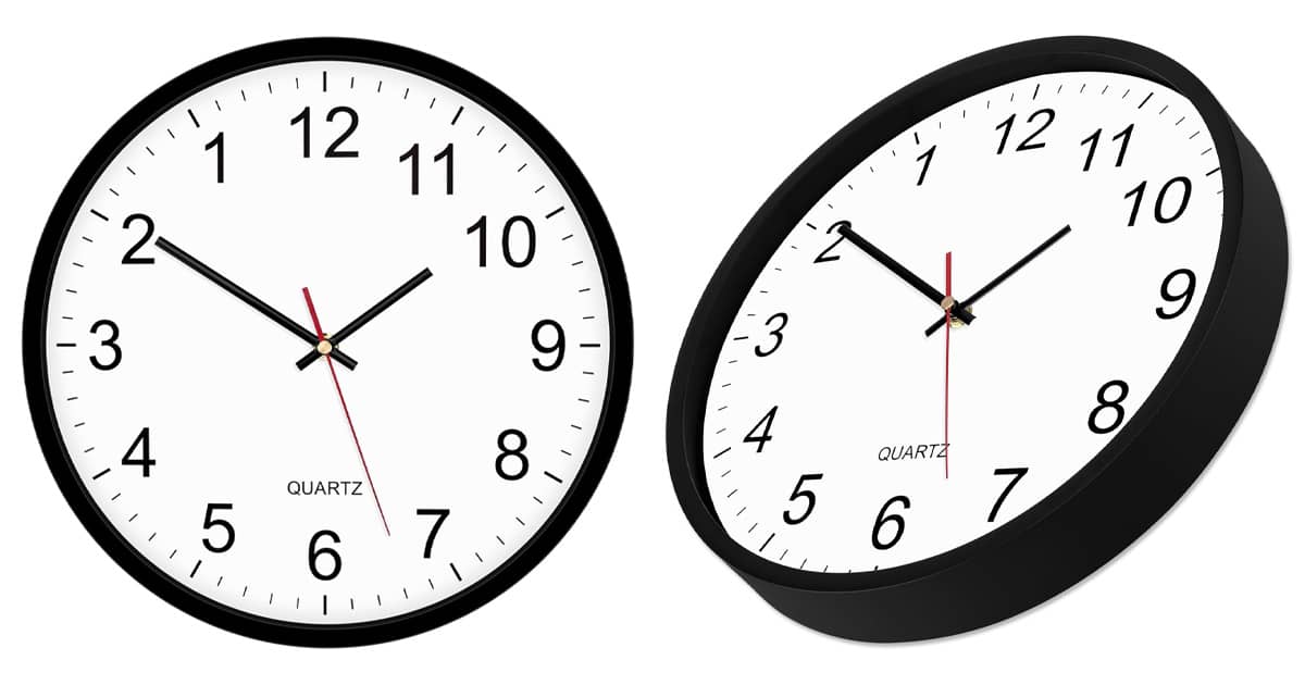 Counterclockwise Backwards Analog Wall Clock | The Green Head