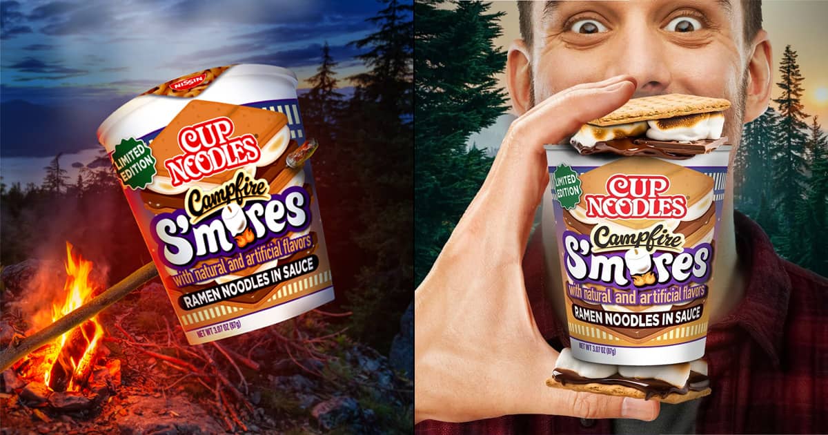 Cup Noodles Campfire S'mores Ramen Noodles | The Green Head
