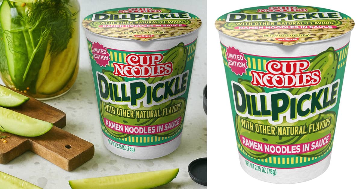 Cup Noodles Dill Pickle Ramen Noodles | The Green Head