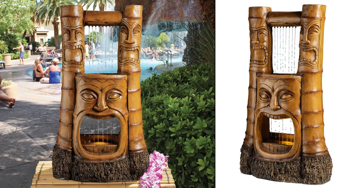 Double-Level Tiki Water Fountain | The Green Head