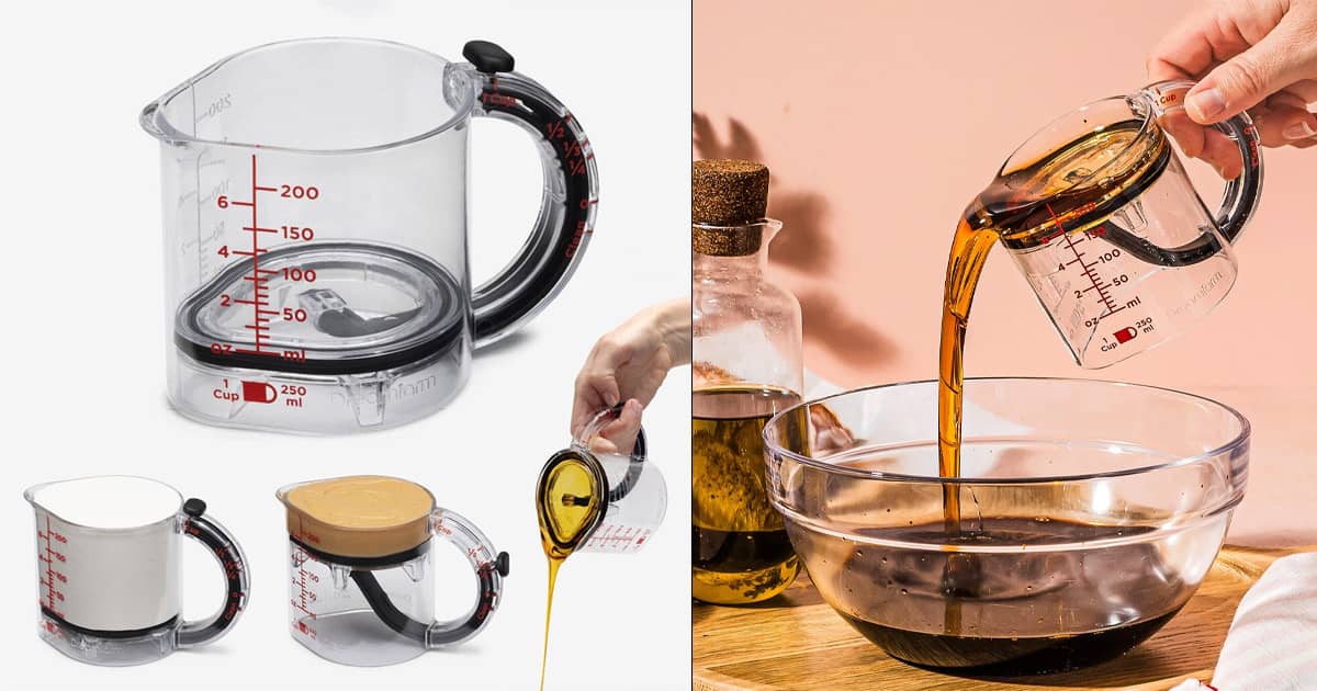 Dreamfarm UpCup - 4-in-1 Measuring Cup with Adjustable Squeegee Base ...