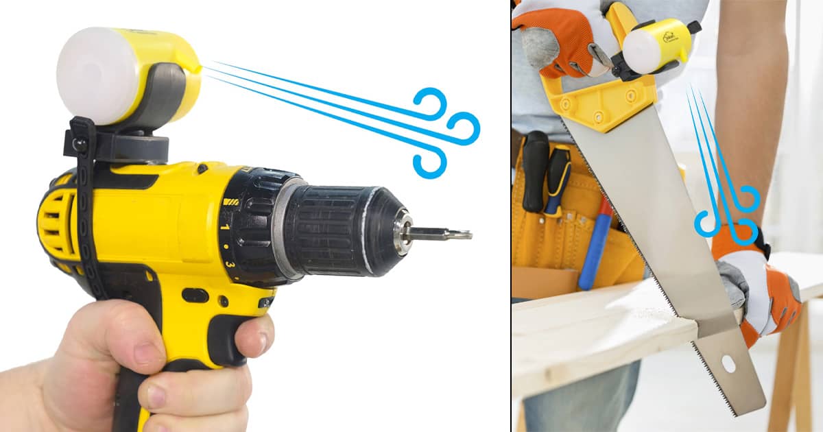 Dust Blaster - Attachable Dust Blower and Work Light for Power Tools ...