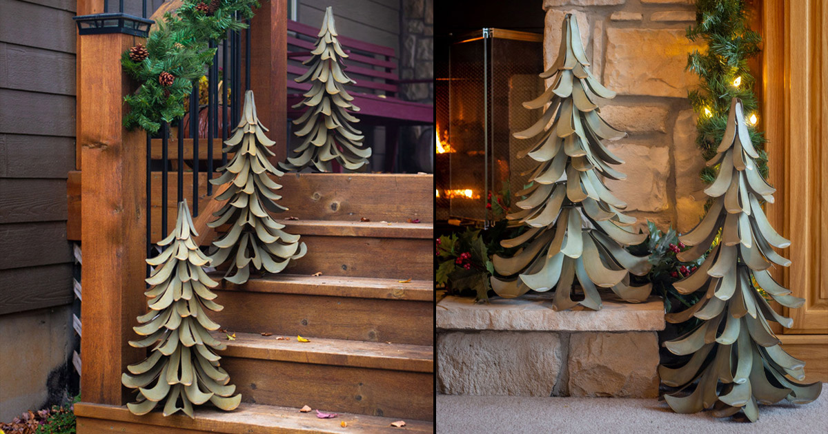Galvanized Steel Christmas Tree Sculpture | The Green Head
