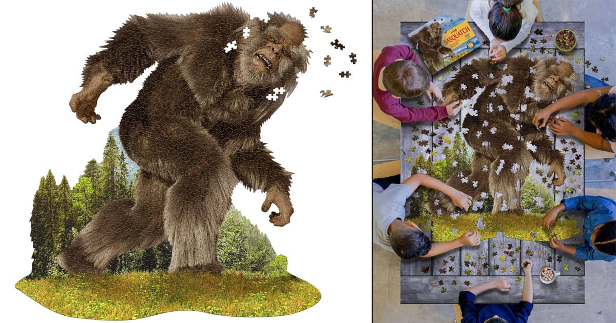 Giant 1,000 Piece Sasquatch-Shaped Jigsaw Puzzle | The Green Head