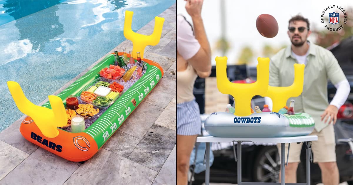 Giant 4-Ft Inflatable NFL Football Field Buffet Coolers | The Green Head