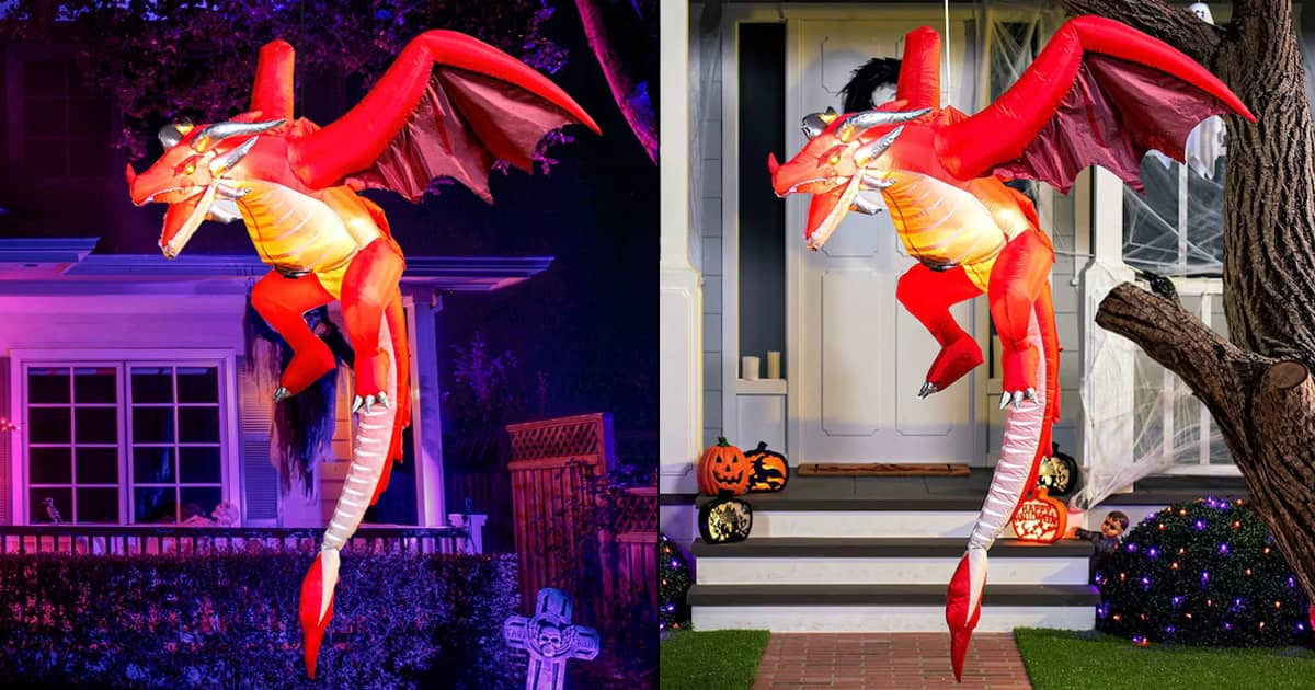 Giant 5-Ft Inflatable Hanging Dragon | The Green Head