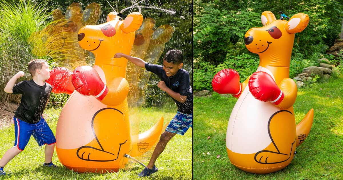 Giant Boxing Kangaroo Sprinkler / Bounce Back Punching Bag | The Green Head