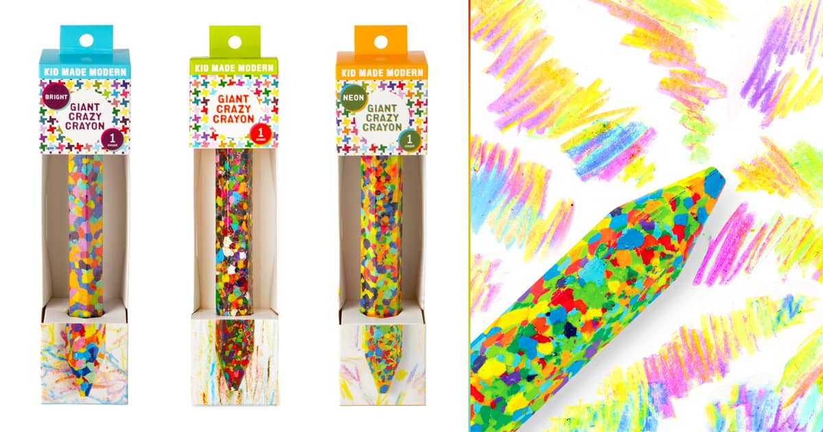 Giant Crazy Crayons - 64 Colors Smushed Together | The Green Head