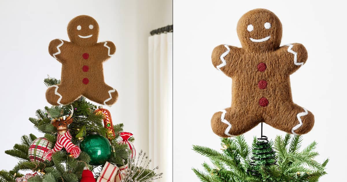 Giant Gingerbread Man Christmas Tree Topper | The Green Head