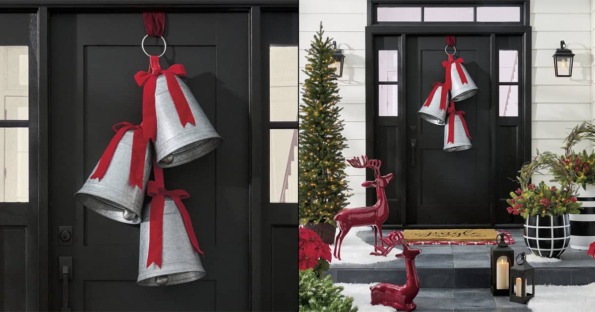 Giant Hanging Galvanized Christmas Bells | The Green Head