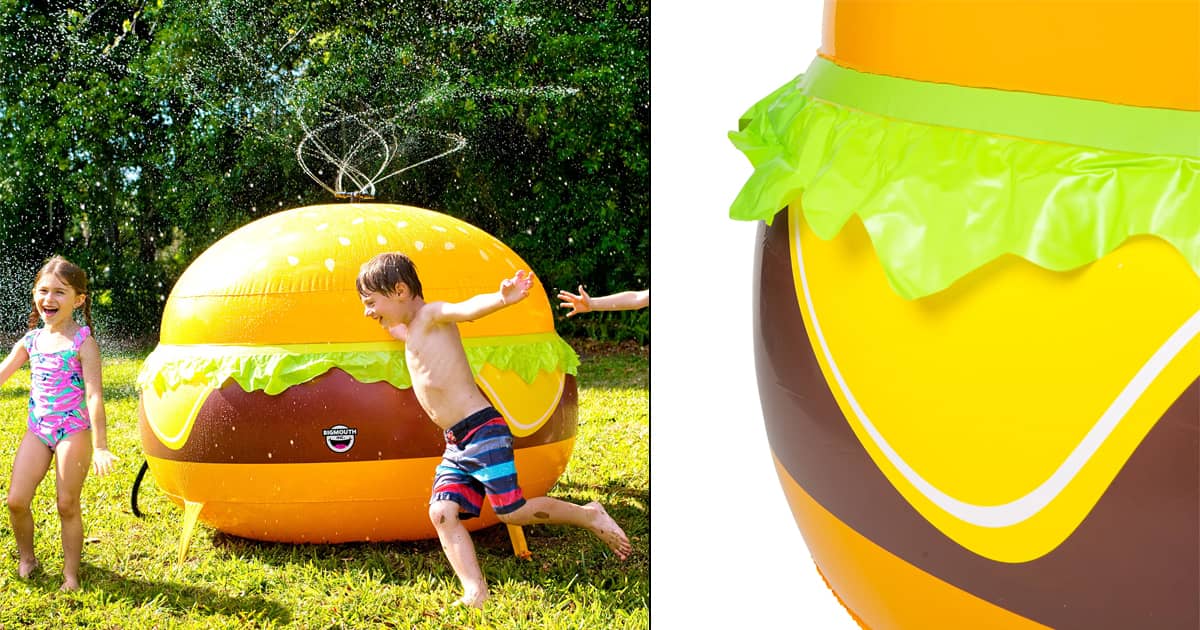 Giant Inflatable Cheeseburger Water Sprinkler | The Green Head