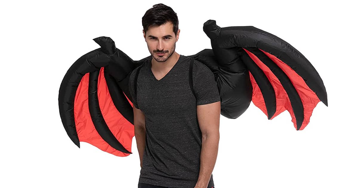 Giant Inflatable Demon Wings Costume | The Green Head