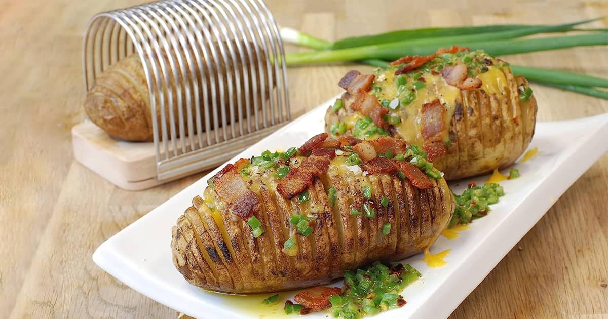 Hasselback Potato Slicing Rack | The Green Head
