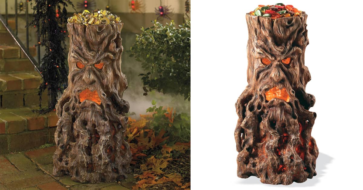 Haunted Tree Stump Candy Stand | The Green Head