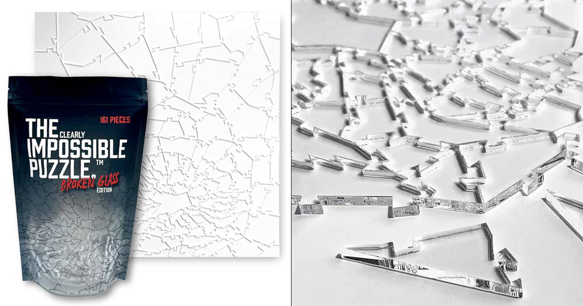 Impossible Broken Glass Clear Jigsaw Puzzle | The Green Head