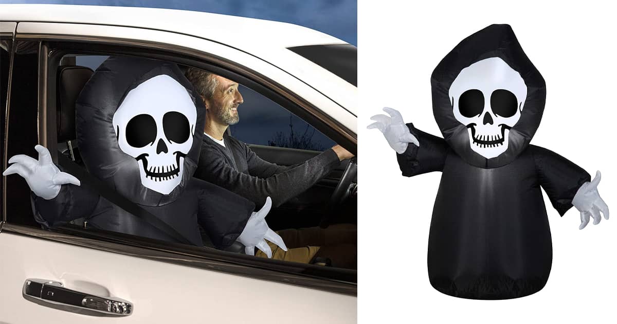 Inflatable Car Buddy - Grim Reaper Skeleton | The Green Head