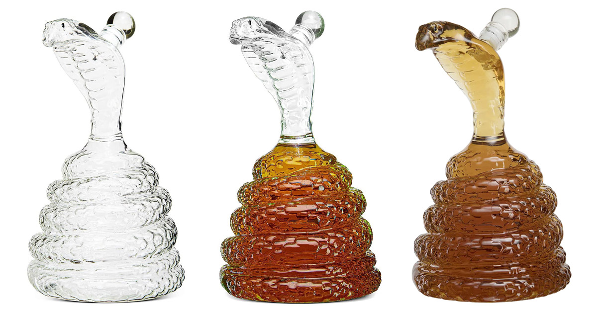 King Cobra Snake Whiskey Decanter | The Green Head