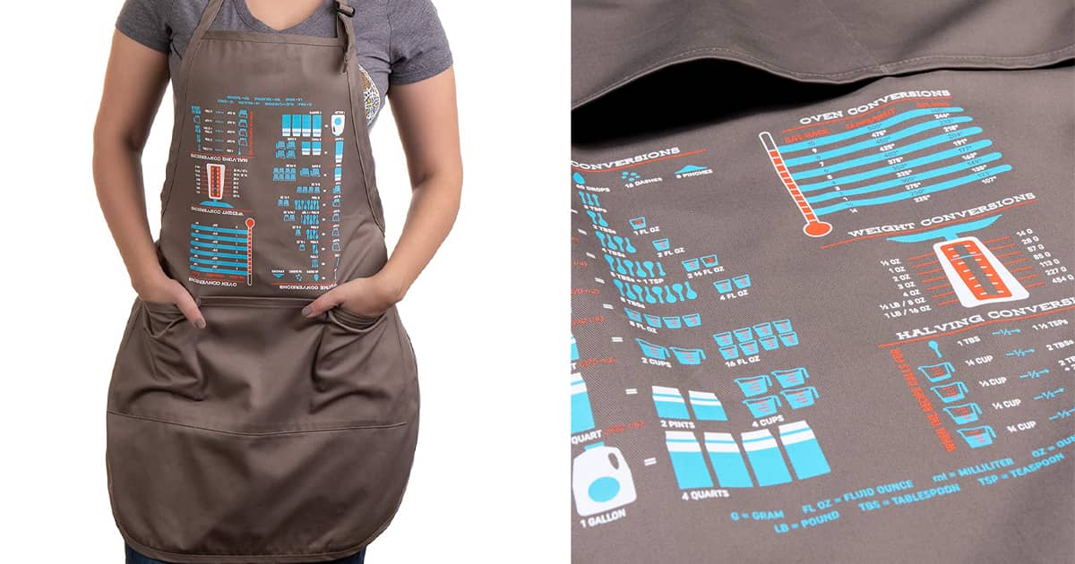 Kitchen Conversions and Measurements Quick Reference Apron | The Green Head