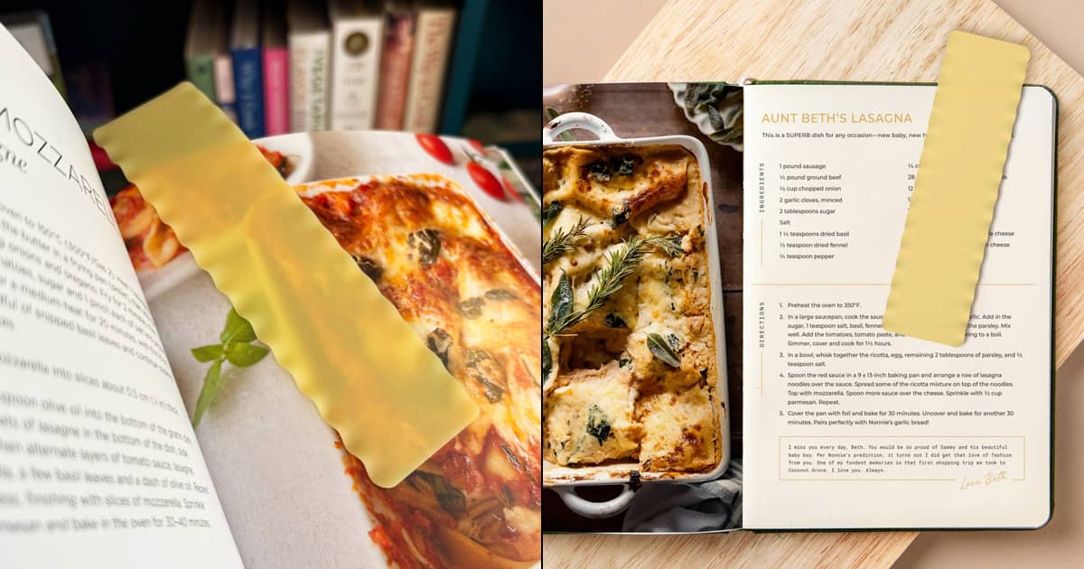 Lasagna Noodle Bookmark | The Green Head