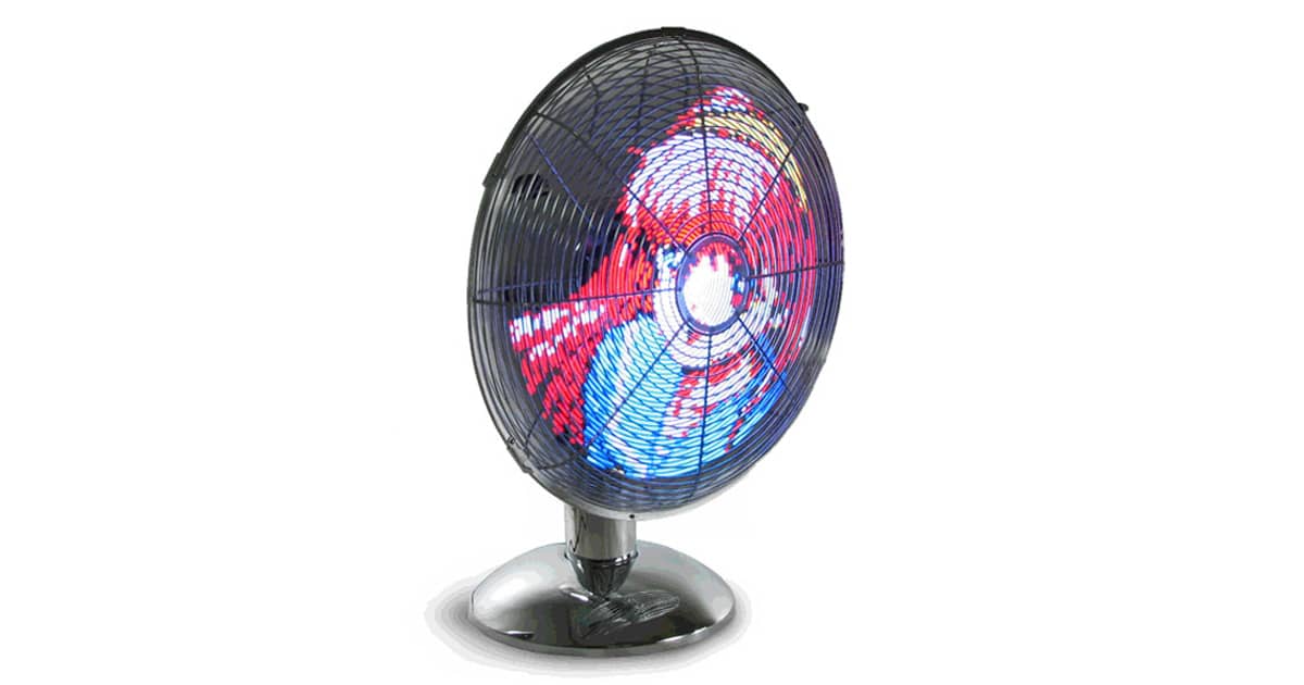 LED Art Fan - Animates Images & Logos on the Blades | The Green Head