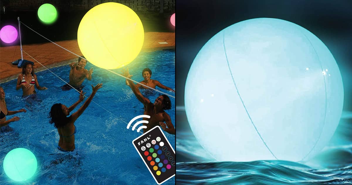 LIGHTING BEACH BALLS - 16 Light Colors With Remote Control